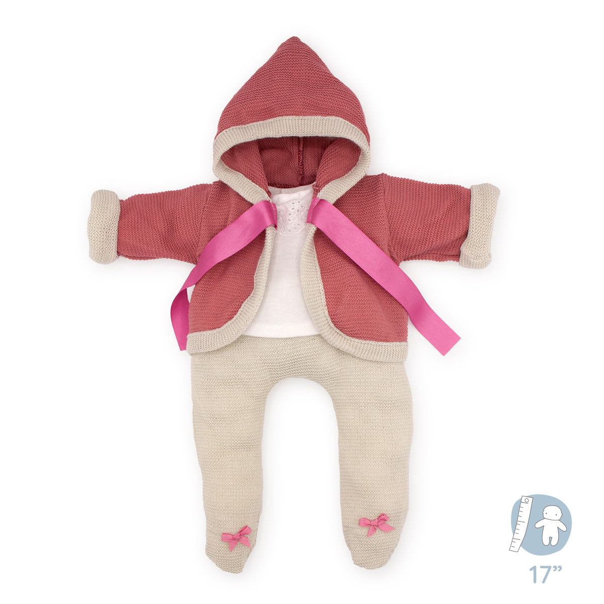 Dark Pink Knit outfit for 17" Dolls. (15200) – JC Toys Group Inc.